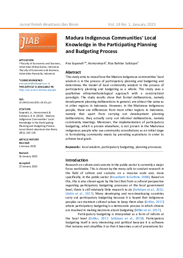 (PDF) Madura Indigenous Communities' Local Knowledge in the ...