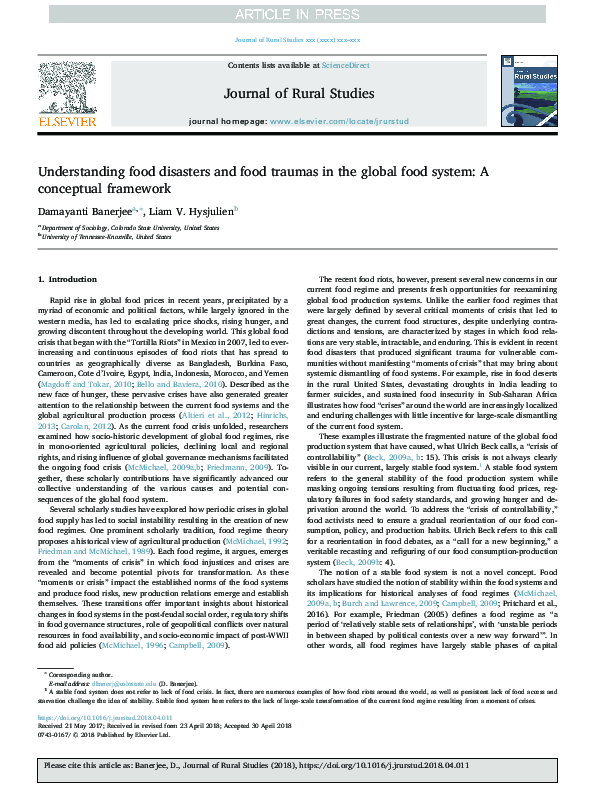 (PDF) Understanding food disasters and food traumas in the global food ...
