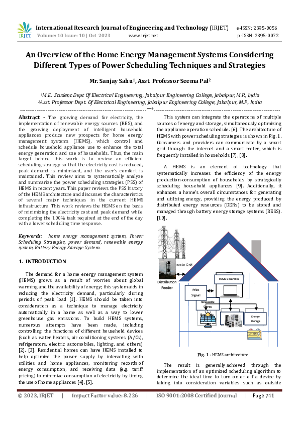 (PDF) An Overview of the Home Energy Management Systems Considering Different Types of Power ...