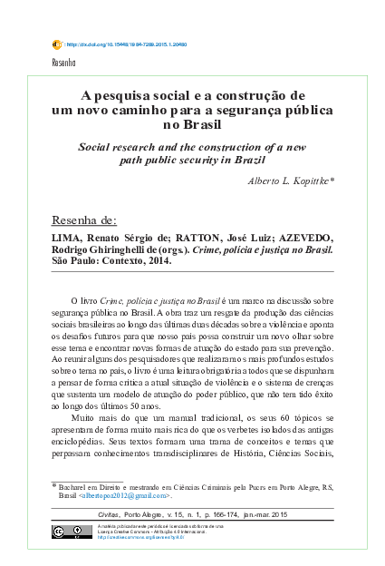 (PDF) A pesquisa social e a construção de um novo caminho para a ...
