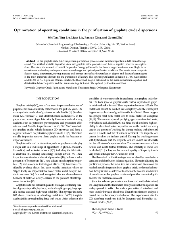 (PDF) Optimization of operating conditions in purification of wet process phosphoric acid in a ...