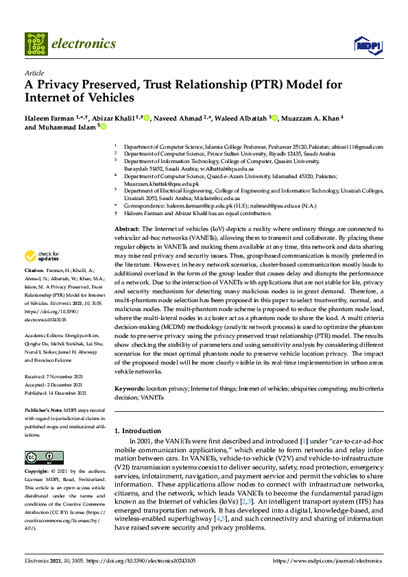 (PDF) A Privacy Preserved, Trust Relationship (PTR) Model for Internet ...