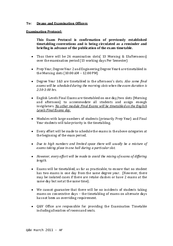 (PDF) Examination Protocol