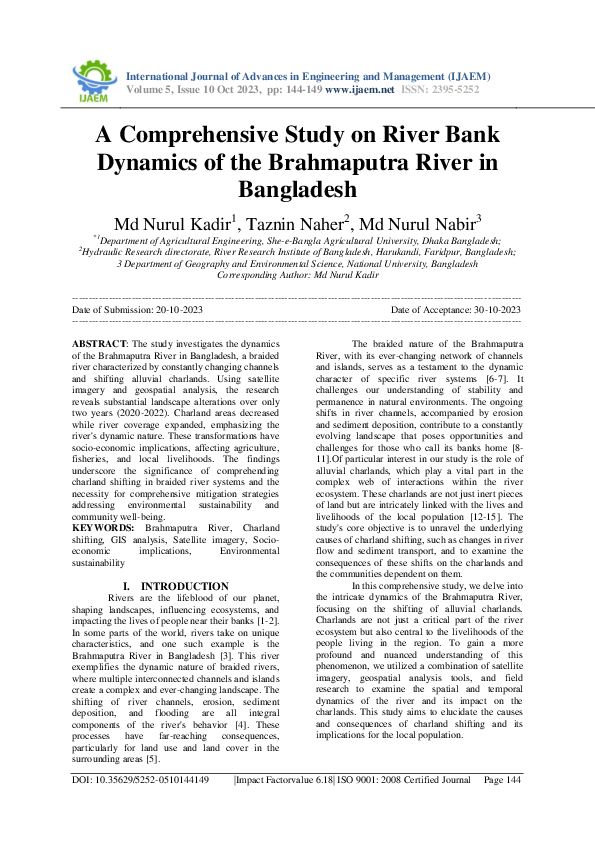 (PDF) A Comprehensive Study on River Bank Dynamics of the Brahmaputra ...