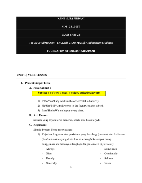 (PDF) English Grammar for Indonesian Students