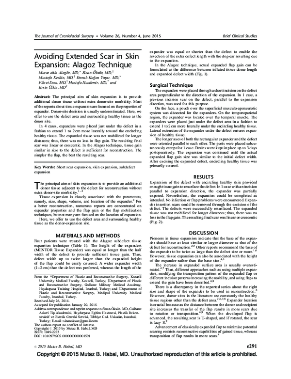 (PDF) Avoiding Extended Scar in Skin Expansion