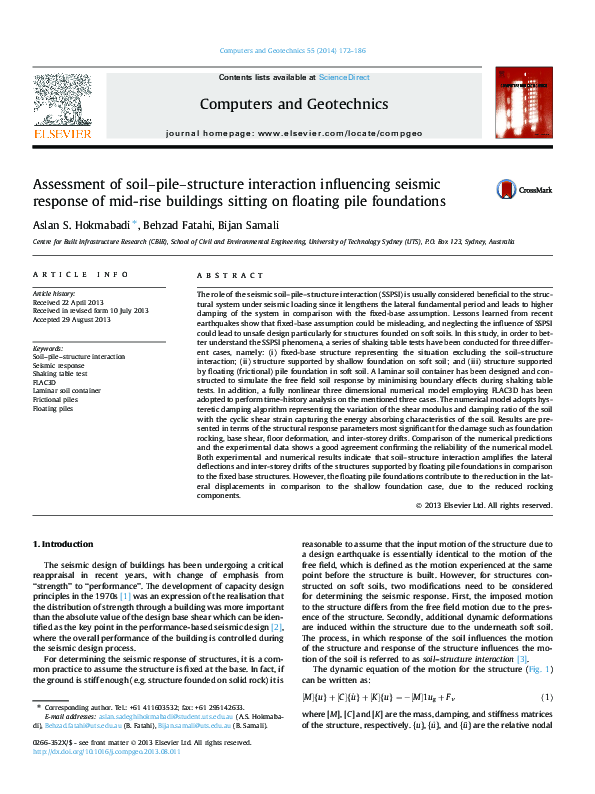 (PDF) Assessment of Soil-Pile-Structure Interaction Influencing Earthquake Response of Building ...