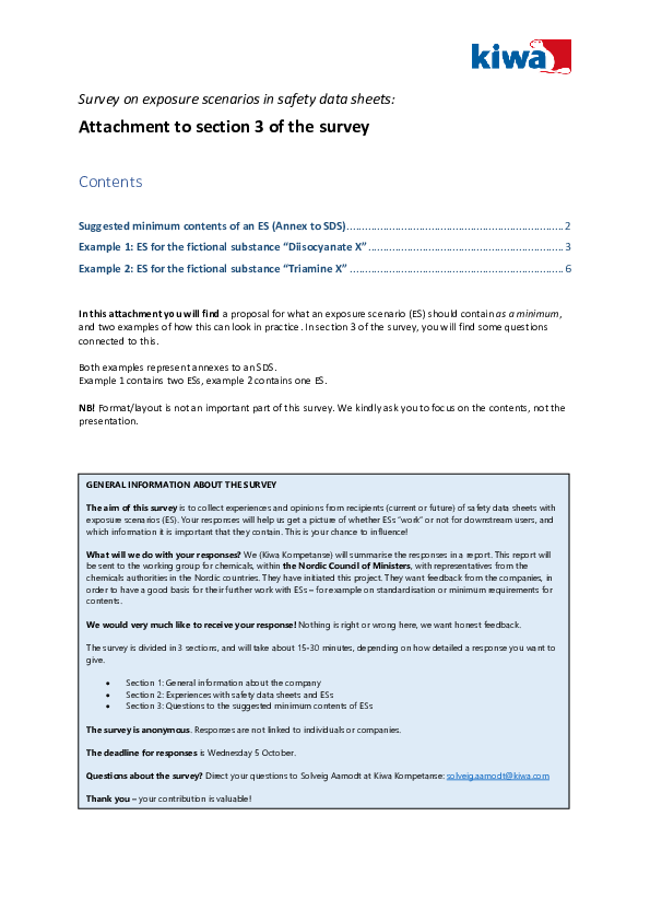 (PDF) Identification and assessment of exposure scenario minimum ...