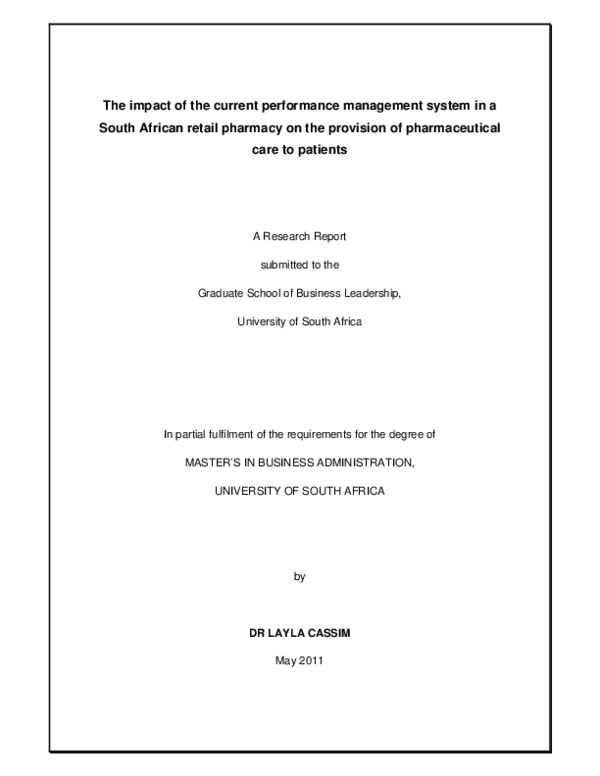 (PDF) The impact of the current performance management system in a ...