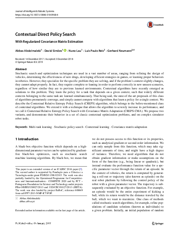 (PDF) Contextual Direct Policy Search