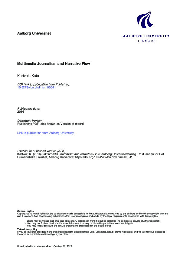 (PDF) Multimedia Journalism and Narrative Flow