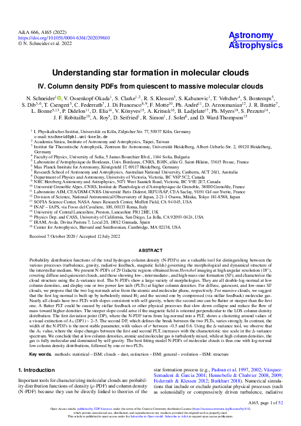 (PDF) Understanding star formation in molecular clouds