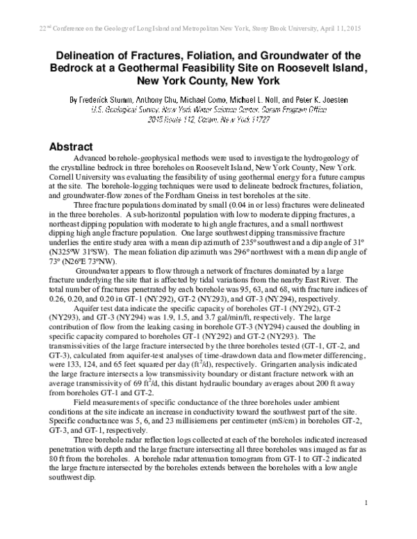 (PDF) Delineation of fractures, foliation, and groundwater of the ...