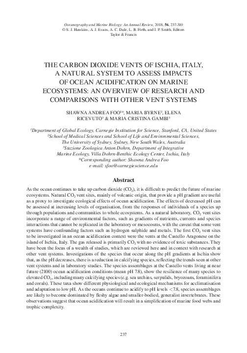 (PDF) The Carbon Dioxide Vents of Ischia, Italy, A Natural System to ...