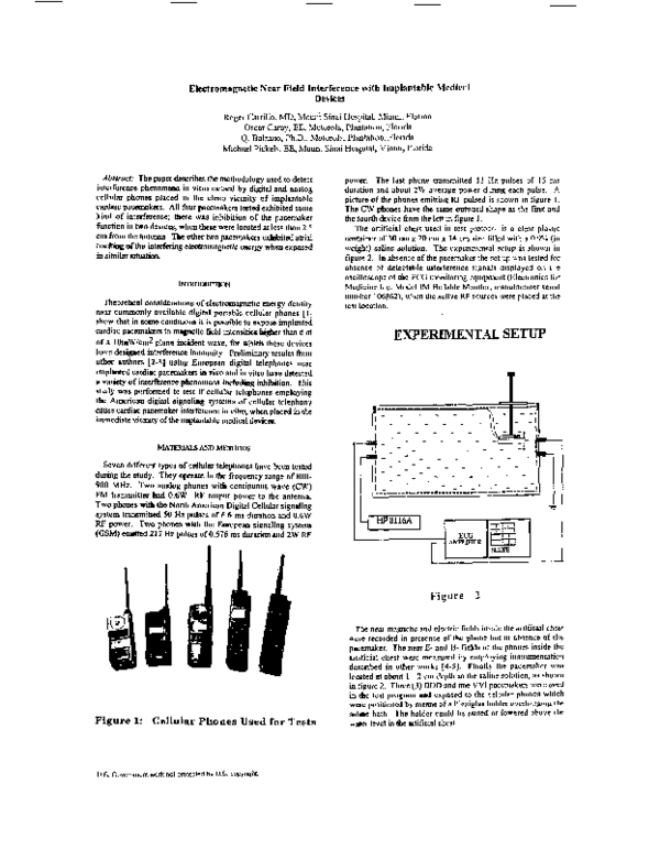 (PDF) Electromagnetic near field interference with implantable medical devices