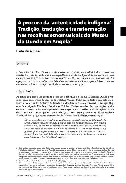 (PDF) 2015c, À procura da ‘autenticidade indígena’. Tradição, tradução ...