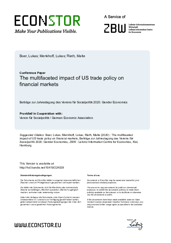 (PDF) The multifaceted impact of US trade policy on financial markets
