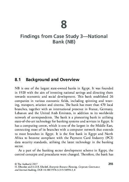 (PDF) Findings from Case Study 3—National Bank (NB)