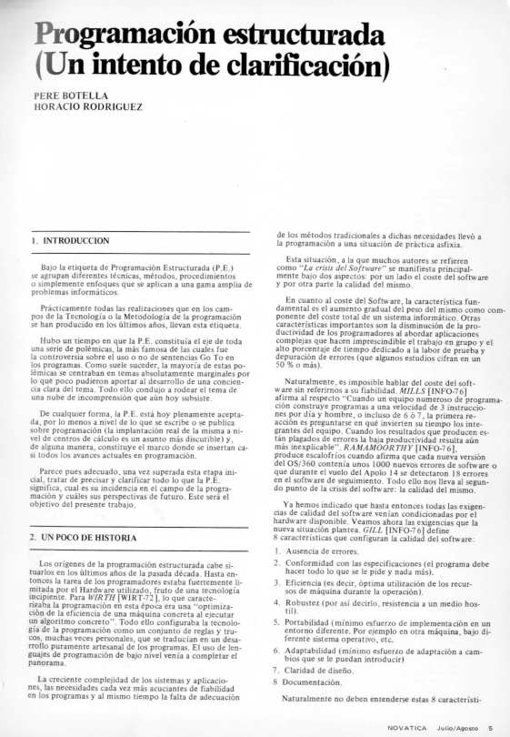 (PDF) Programación estructurada (un intento de clarificación)