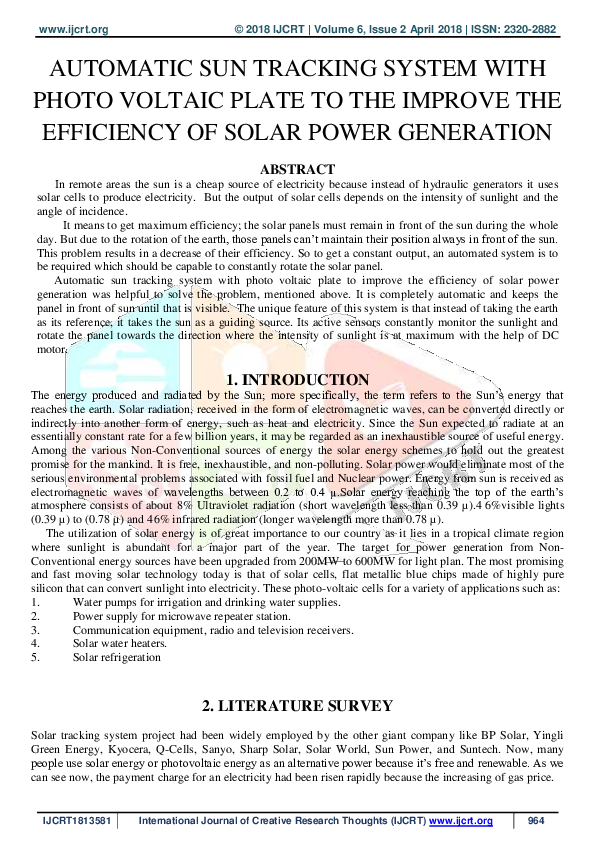 (PDF) Automatic Sun-Tracking System