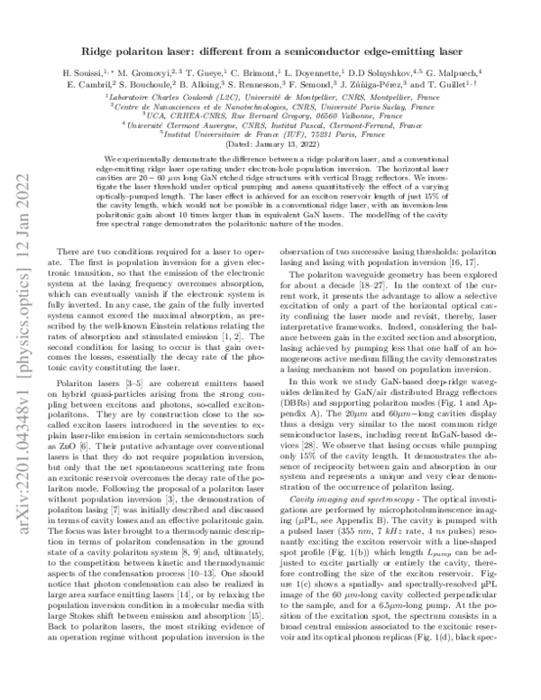 (PDF) Ridge Polariton Laser: Different from a Semiconductor Edge ...