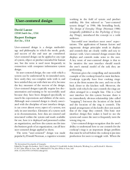 (PDF) User-Centered Design