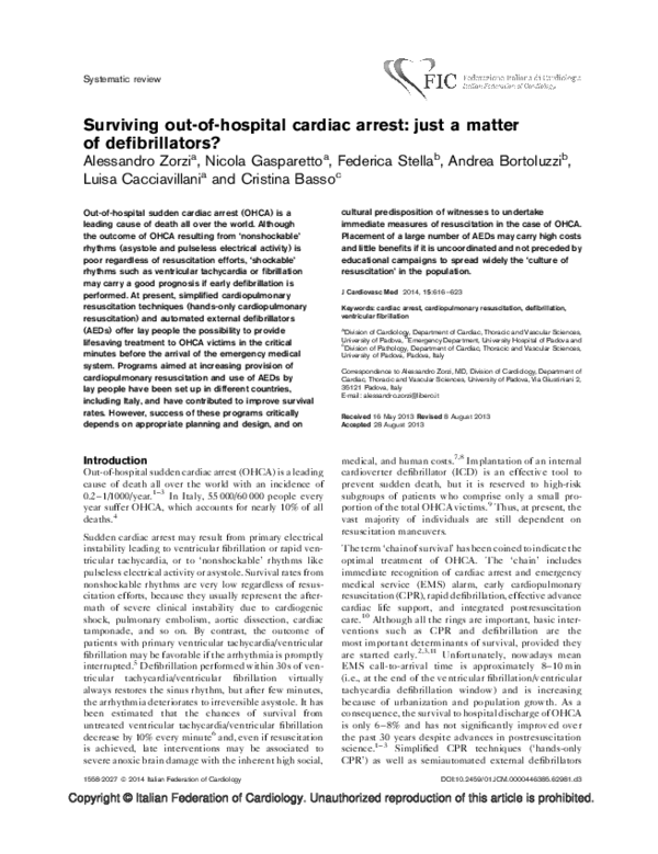 (PDF) Surviving out-of-hospital cardiac arrest