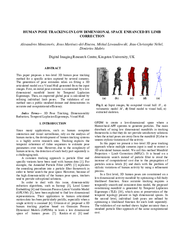 (PDF) Human pose tracking in low dimensional space enhanced by limb correction | Dimitrios ...
