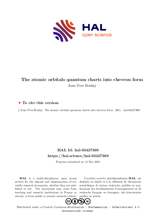 (PDF) The atomic orbitals quantum charts into chevron form