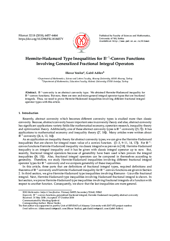 (PDF) Hermite-Hadamard Inequalities for B-1-Convexity