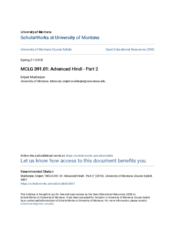 (PDF) MCLG 391.01: Advanced Hindi - Part 2