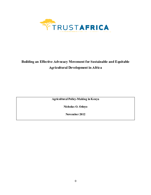 (PDF) Building an Effective Advocacy Movement for Sustainable and ...