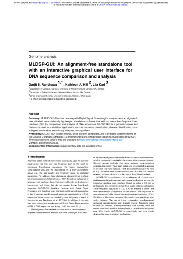 (PDF) MLDSP-GUI: An alignment-free standalone tool with an interactive graphical user interface ...