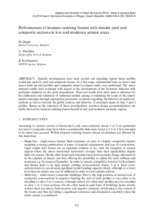 (PDF) Performances of moment resisting frames with slender steel and ...