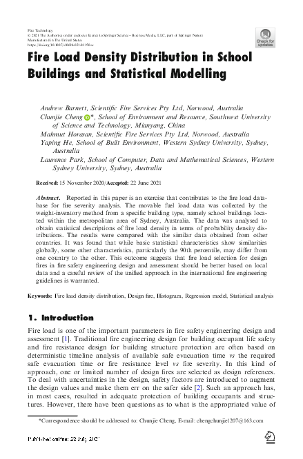 (PDF) Fire Load Density Distribution in School Buildings and ...