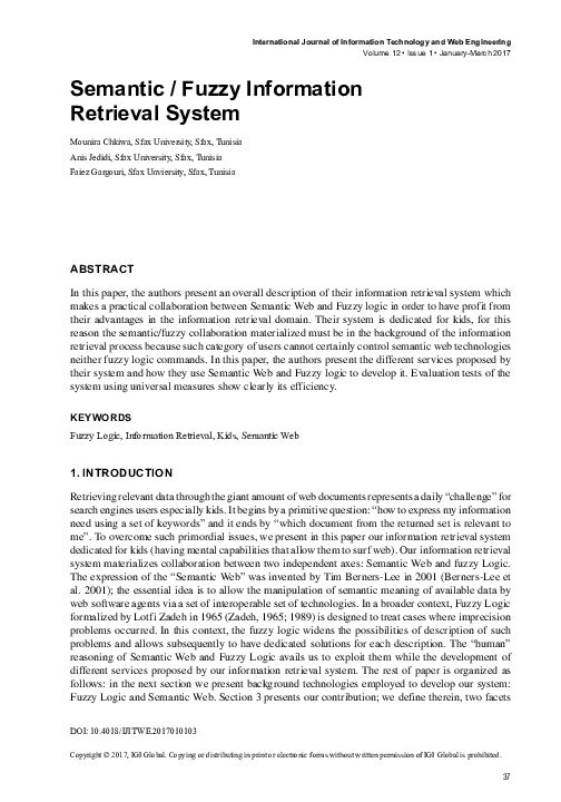 (PDF) Semantic / Fuzzy Information Retrieval System