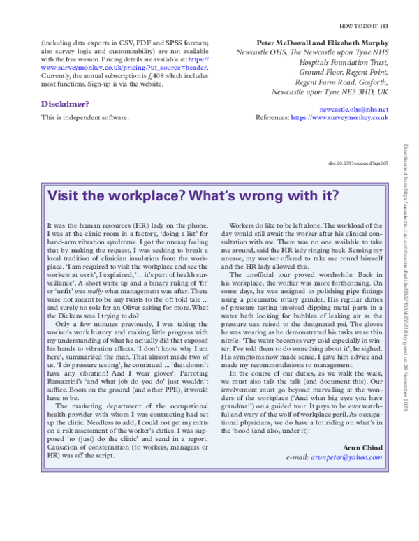 (PDF) Visit the workplace? What’s wrong with it? | Arun Chind ...