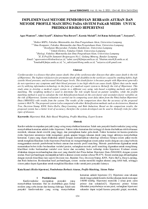 (PDF) Implementasi Metode Pembobotan Berbasis Aturan Dan Metode Profile ...
