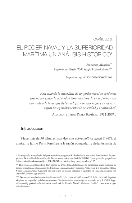 (PDF) El poder naval y la superioridad marítima: un análisis histórico