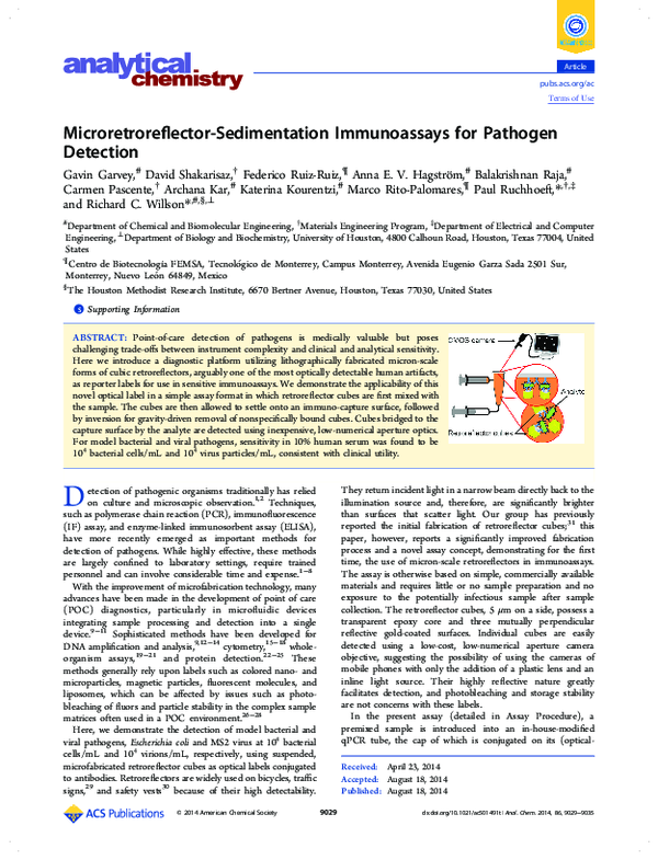 (PDF) Microretroreflector-Sedimentation Immunoassays for Pathogen ...