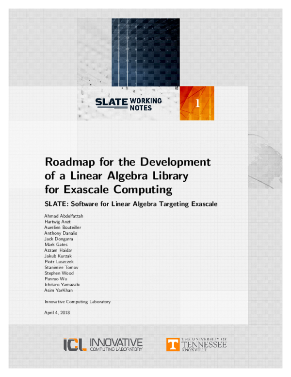(PDF) Roadmap for the Development of a Linear Algebra Library for ...