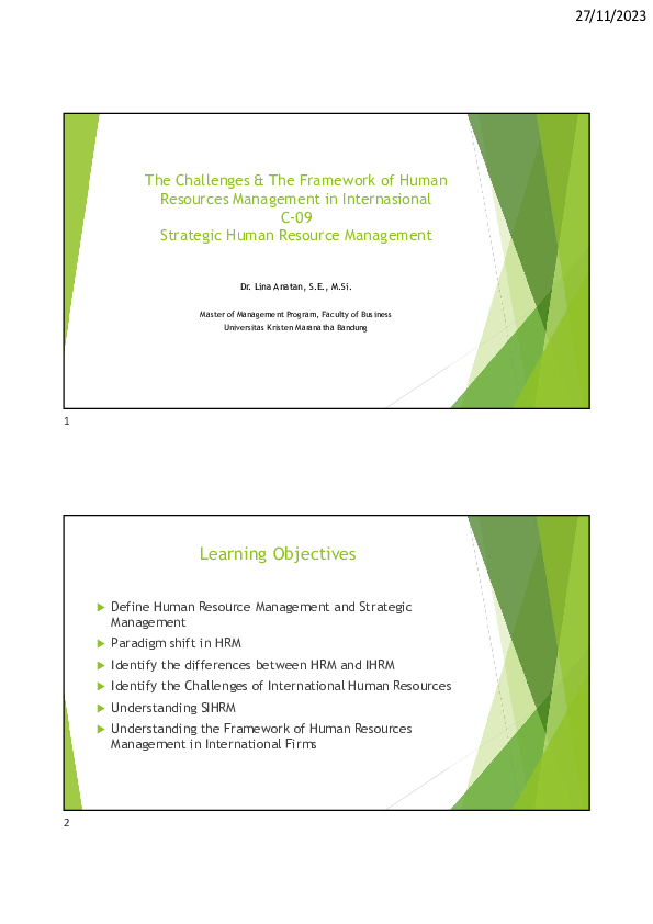 (PDF) C-09_Strategic Human Resource Management_The Challenges & The ...