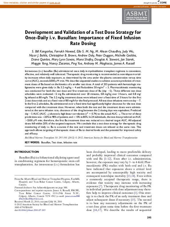 (PDF) Development and Validation of a Test Dose Strategy for Once-Daily ...
