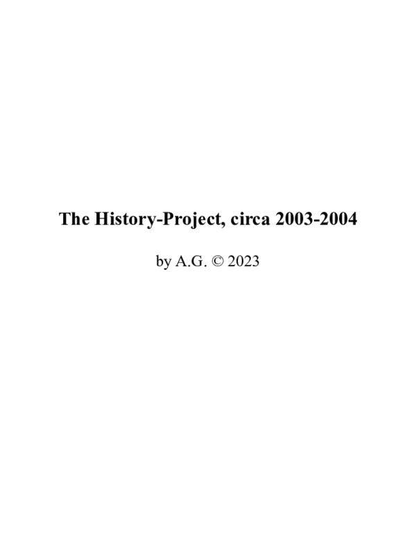 (PDF) THE HISTORY PROJECT MANUSCRIPT v2