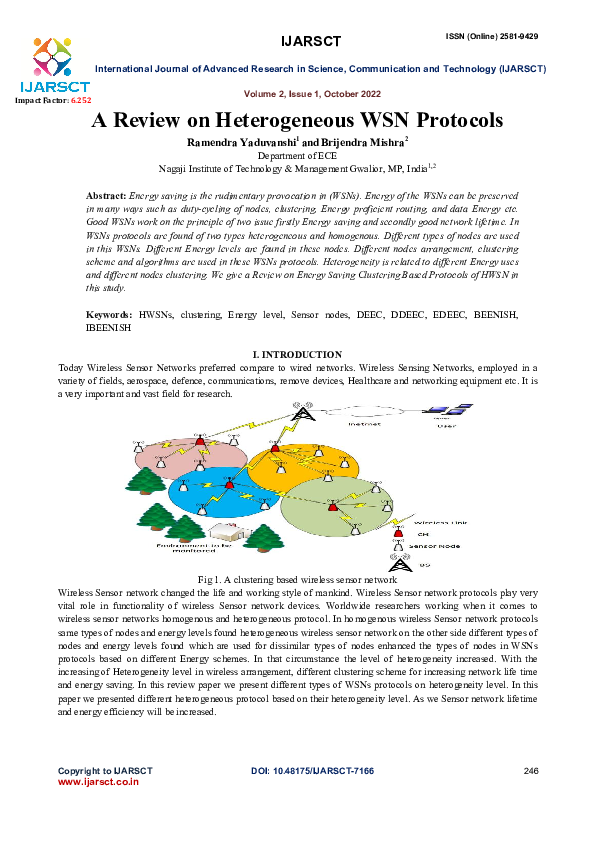 (PDF) A Review on Heterogeneous WSN Protocols