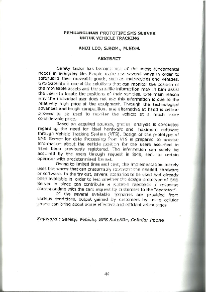 (PDF) Pembangunan Prototipe SMS Server Untuk Vehicle Tracking | Andi ...