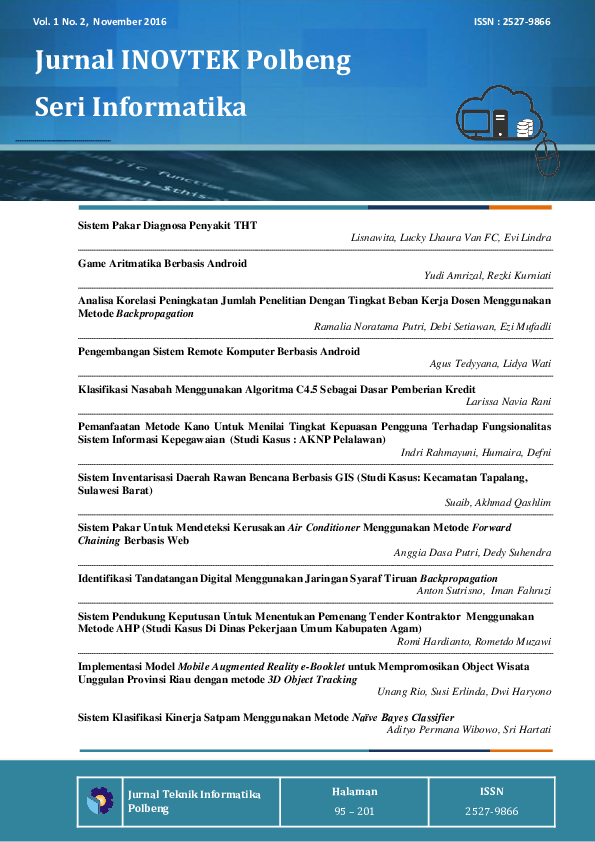 (PDF) Jurnal INOVTEK Polbeng Seri Informatika