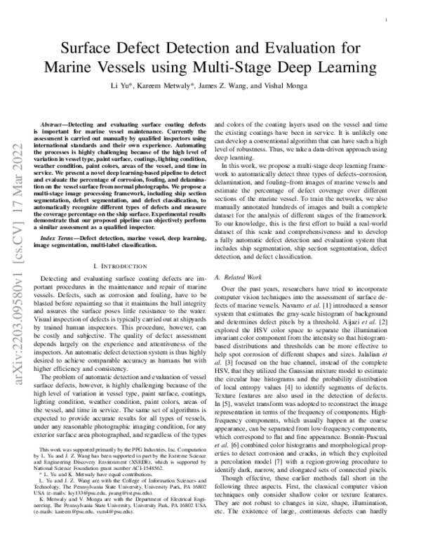 (PDF) Automated Deep Learning for Marine Vessel Defect Detection