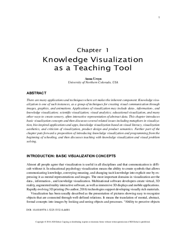 (PDF) Knowledge Visualization as a Teaching Tool