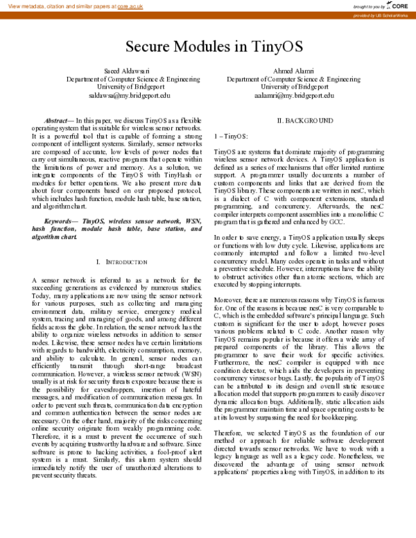 (PDF) Secure Modules in TinyOS